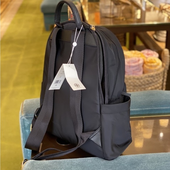 Tory Burch | Bags | Tory Burch Ella Nylon Backpack Black Color | Poshmark